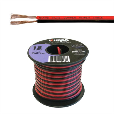 PW18-25 - CIRCUIT-TEST Low Voltage DC Power Cable, 18AWG, 25ft Roll ...